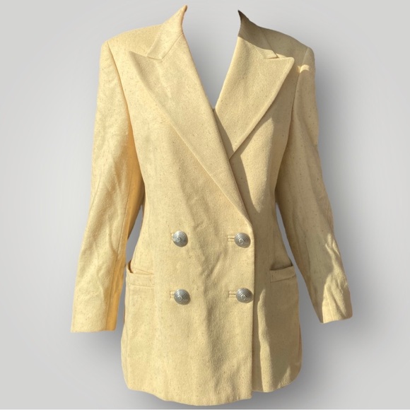Versace | Jackets & Coats | Gianni Versace Cream Medusa Blazer Jacket ...